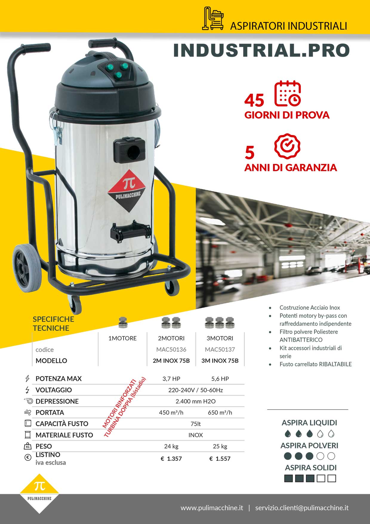 3M INOX 75B - Aspiratori Industriali